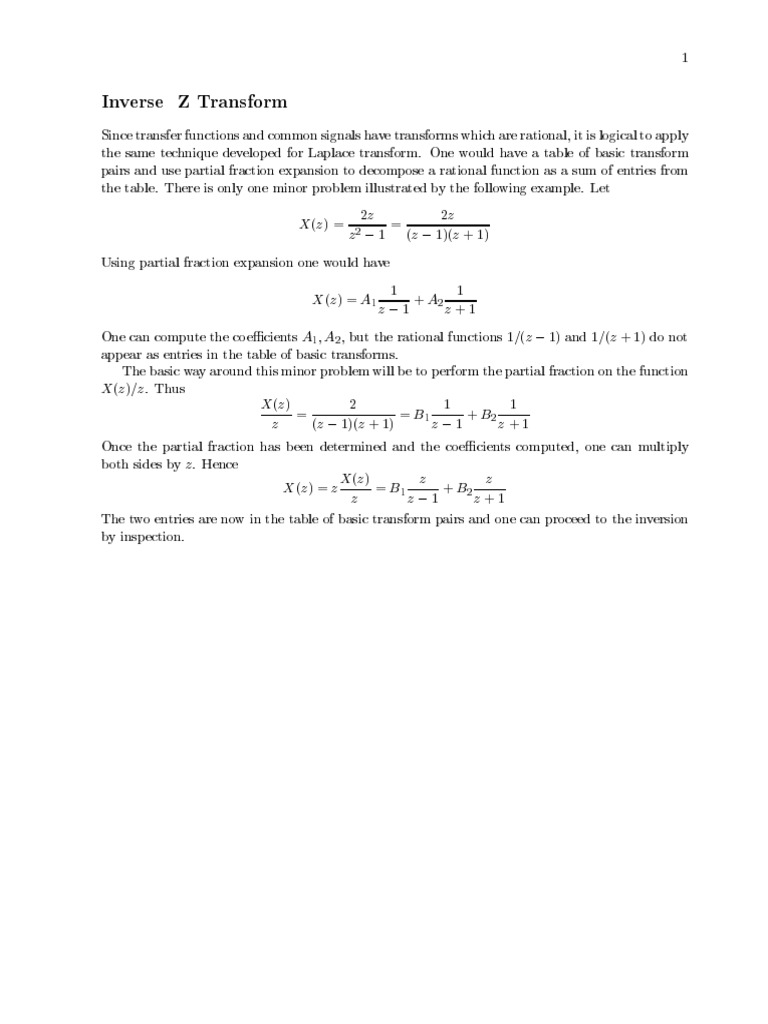 Inverse Z Transform (Useful) | Complex Number | Trigonometric Functions