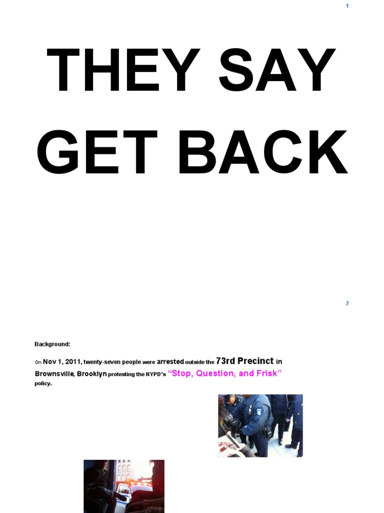 They Say Get Back | PDF | Courtroom | Witness