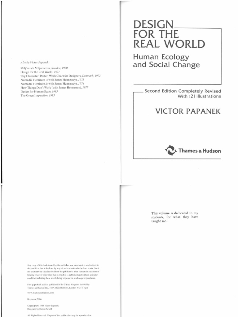 Design For The Real World | PDF