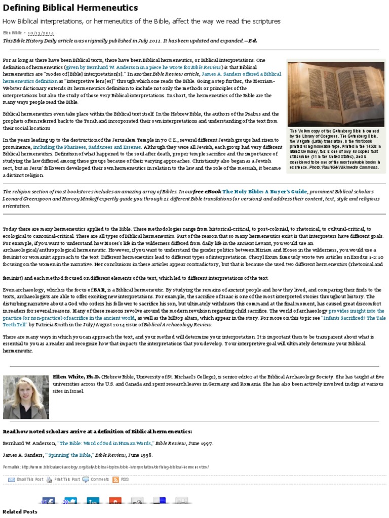 A Bible Hermeneutics Download Free Pdf Biblical Hermeneutics