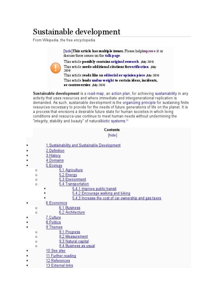 Sustainable Development | PDF | Sustainable Development | Sustainability