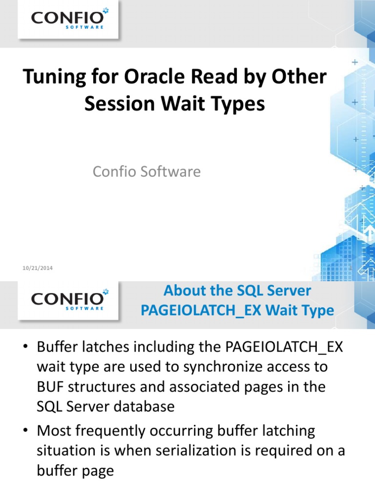 Tuning For Oracle Read by Other Session Wait Types: Confio Software ...