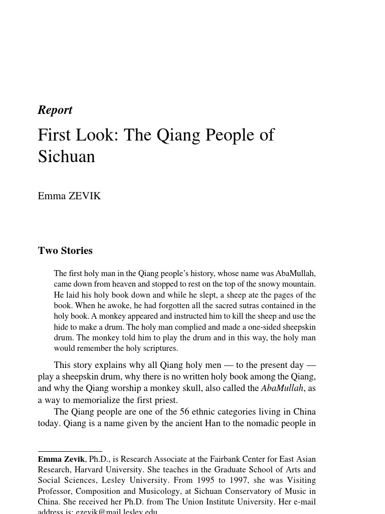 First Look: The Qiang People of Sichuan | PDF | Shamanism | Deities