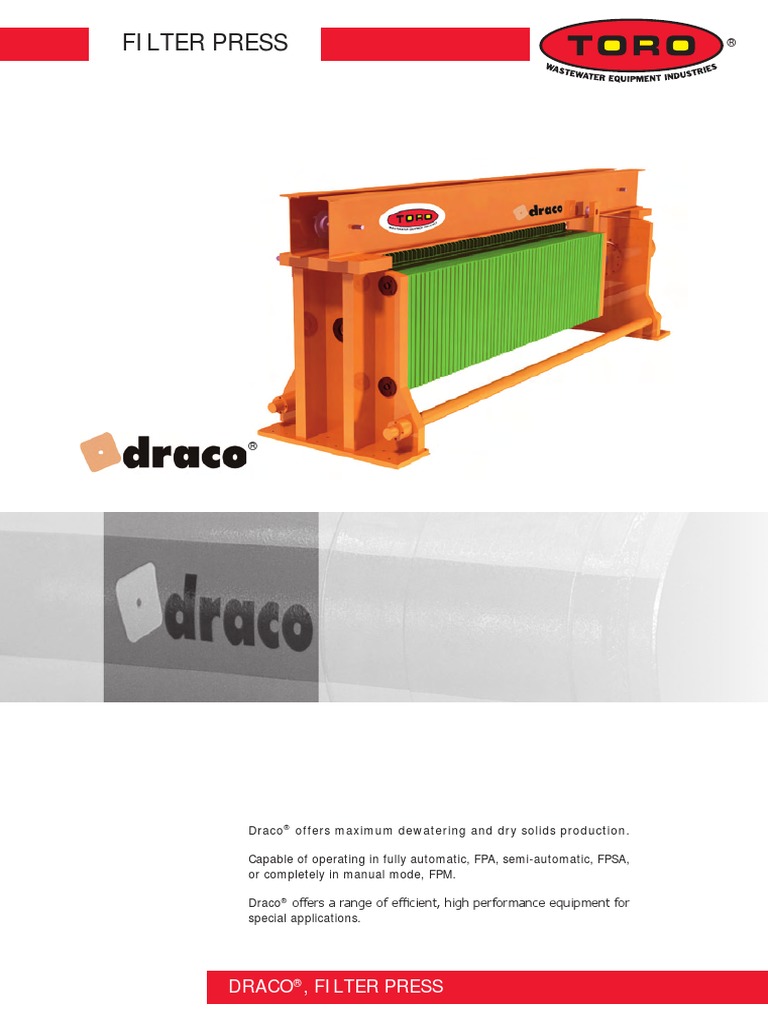 Toro Equipment Filter Press Draco PDF | PDF | Industries | Science