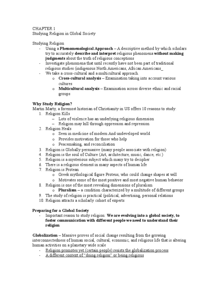 CHAPTER 1 Studying Religion in Global Society | PDF | Time | Human