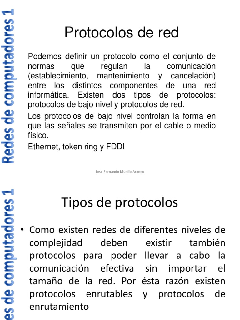 Protocolos de Red | PDF | Protocolos de internet | Enrutador (Computación)