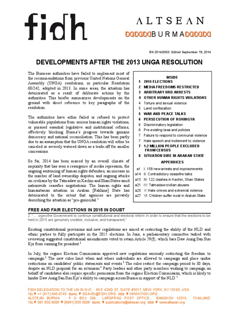 Ltse N: Developments After The 2013 Unga Resolution | PDF | Applied ...