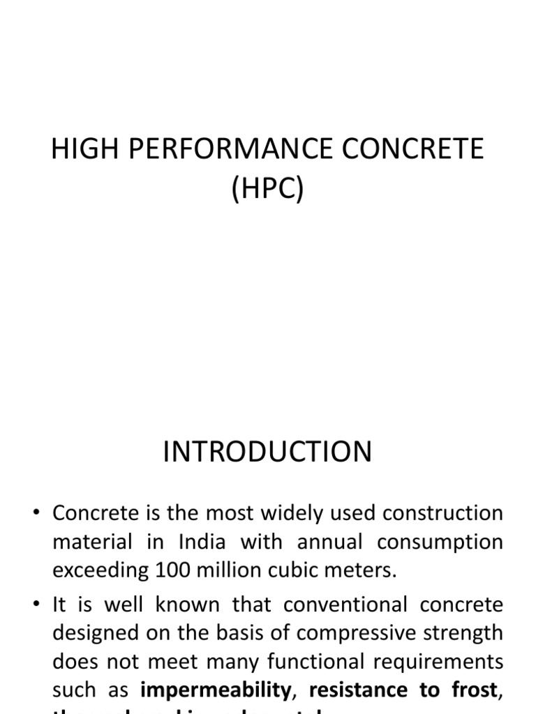 Understanding High Performance Concrete | PDF | Strength Of Materials ...