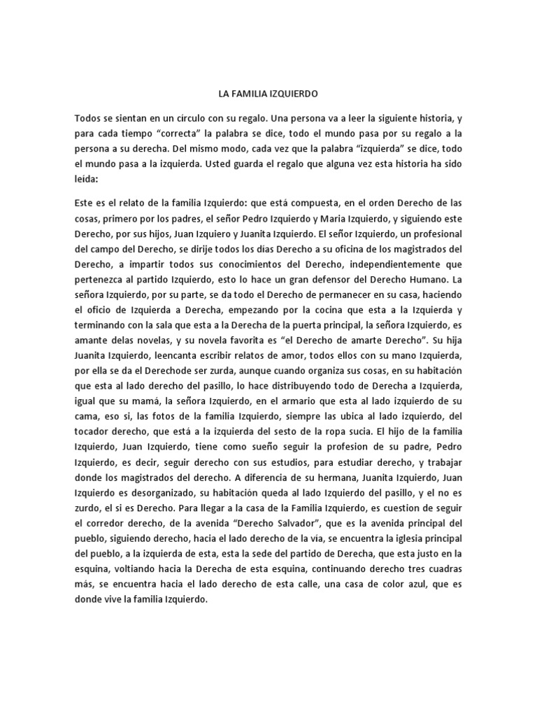 La Familia Izquierdo | PDF