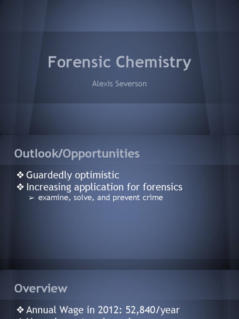 Forensic Chemistry | PDF