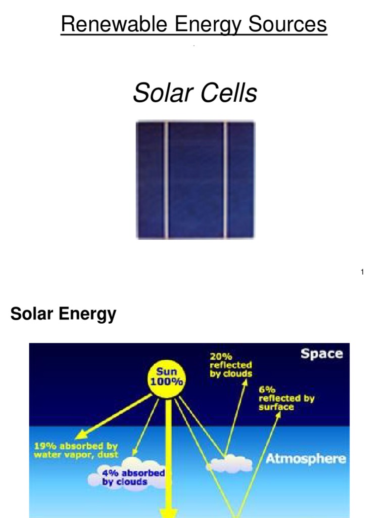Lecture Solar Cells | PDF | Photovoltaics | Solar Cell