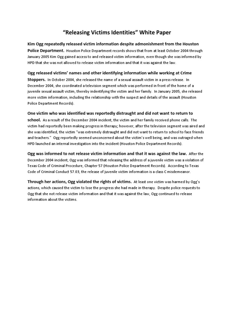 Fact Sheet and Supporting Documents | PDF | Assault | Crime & Violence