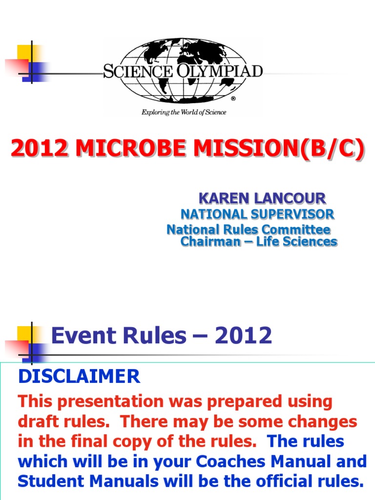 Microbe Mission 2012 v2 | PDF | Prokaryote | Cell (Biology)