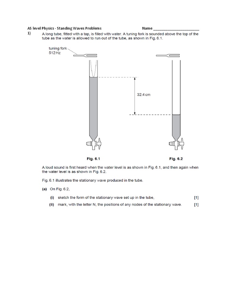 As Level Physics - Standing Waves Problems | PDF