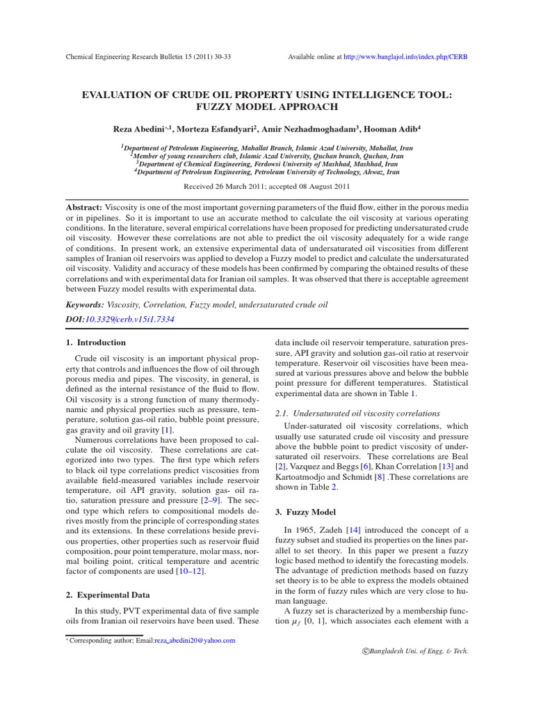 Fuzzy Model (7334-31684-3-PB) | PDF | Fuzzy Logic | Petroleum