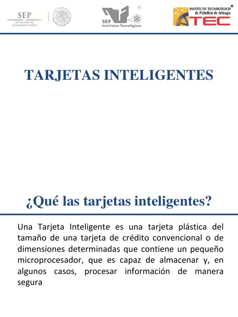 Tarjetas Inteligentes: Seguridad y Tipos | PDF | Tarjeta electrónica ...