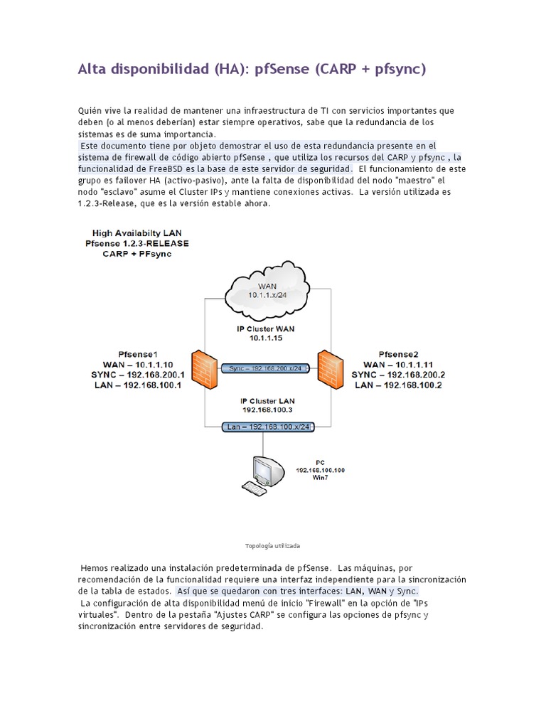 Pfsense Carp Manual Espanol PDF | PDF