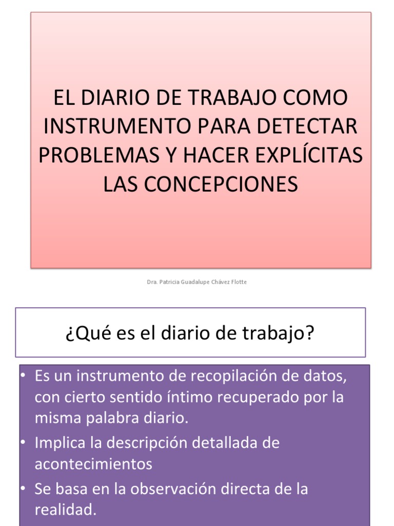 El Diario de Trabajo | PDF | Maestros | Comportamiento