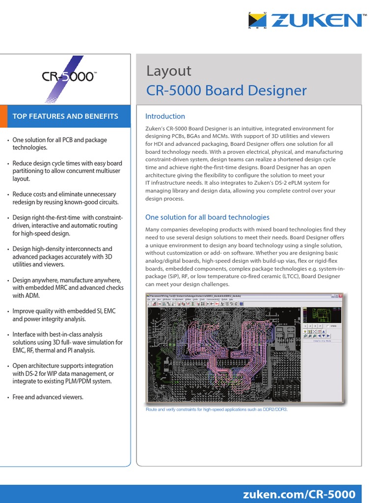 DS CR 5000 Board Designer en v2 | PDF | Printed Circuit Board | Simulation