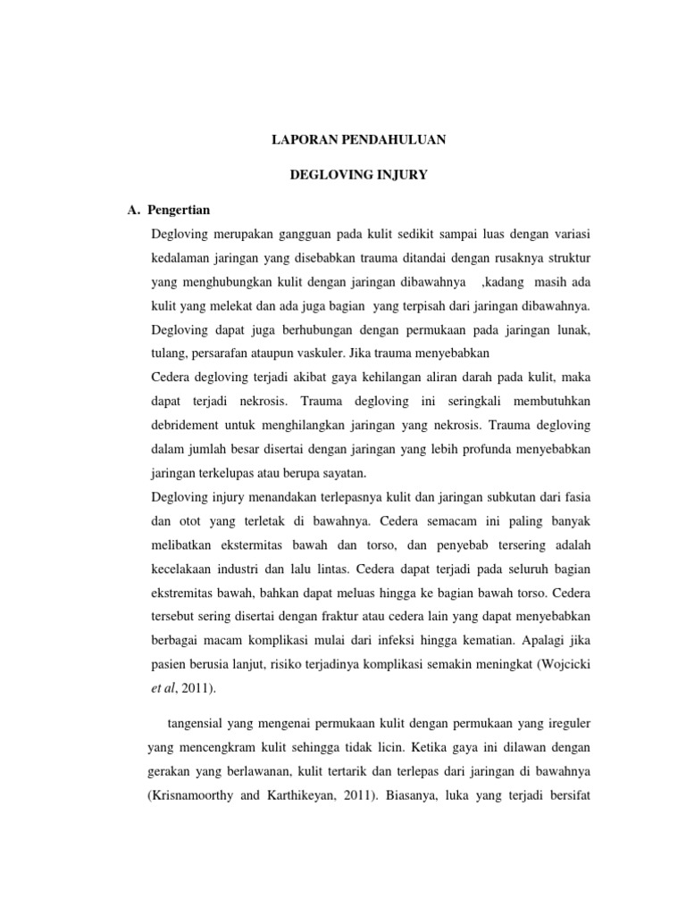 Degloving Injury | PDF