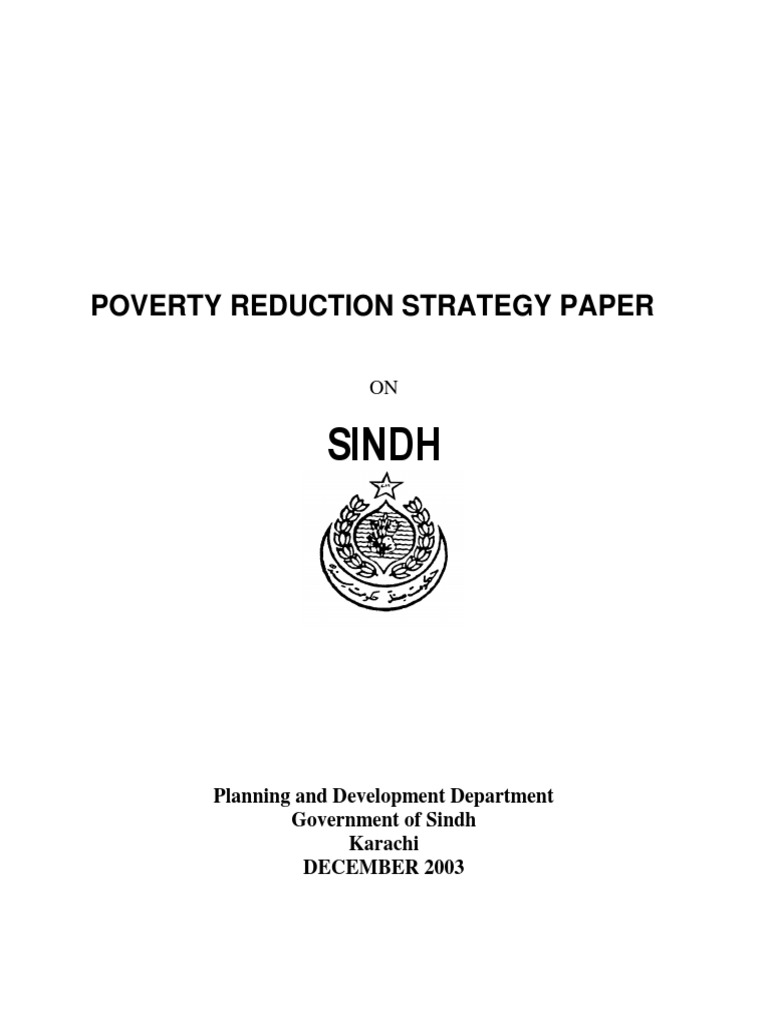 Sindh's Poverty Reduction Plan | PDF | Poverty Reduction | Poverty ...