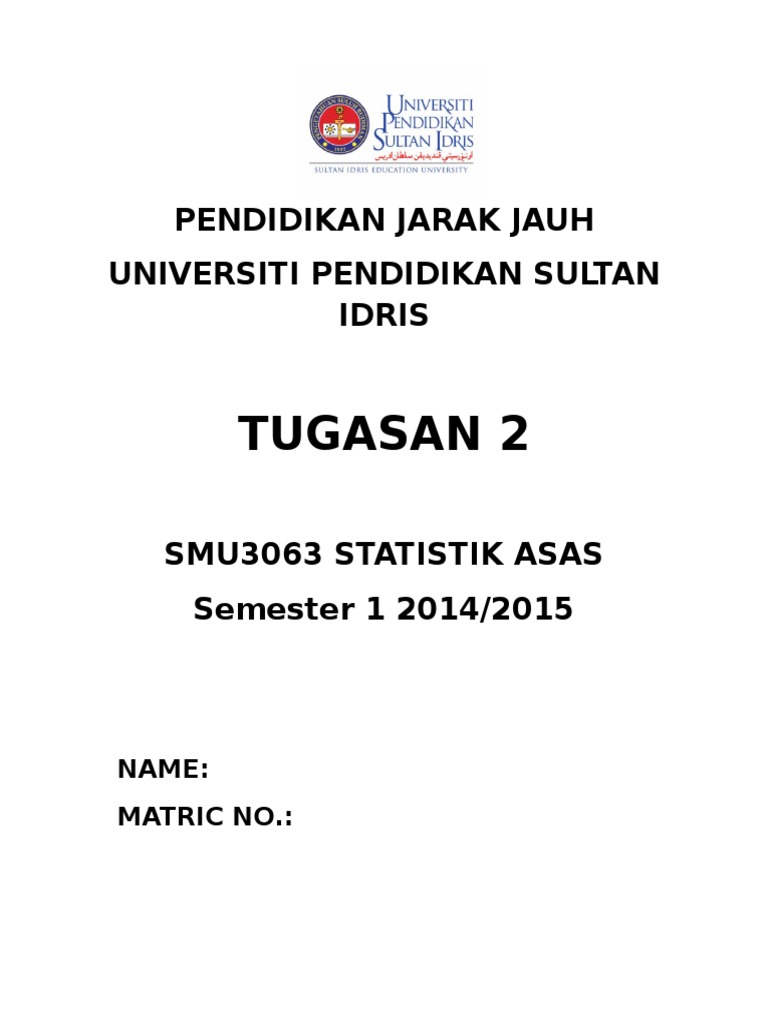 Tugasan 2 Statistik Asas | PDF