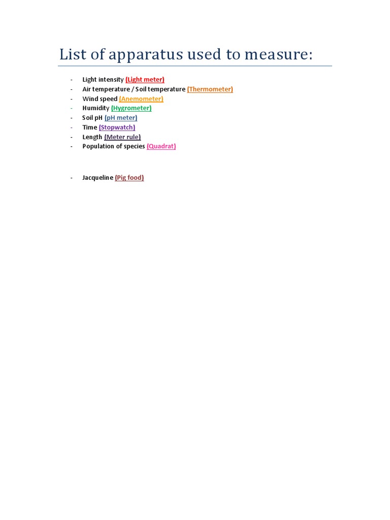 Environmental Measurement Tools | PDF | Social Science | Science ...