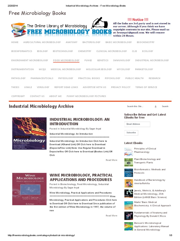 Free Microbiology Books | PDF | Microbiology | Biotechnology