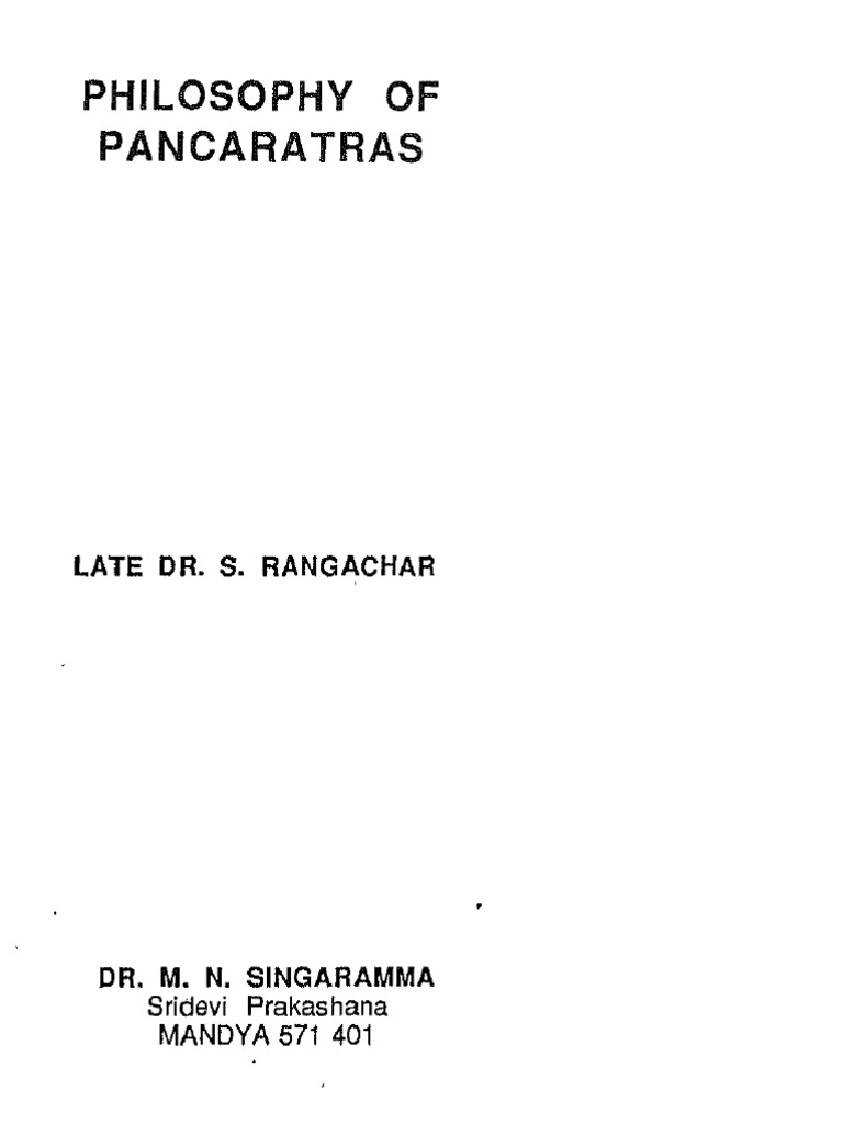Pancharatra Agama | PDF