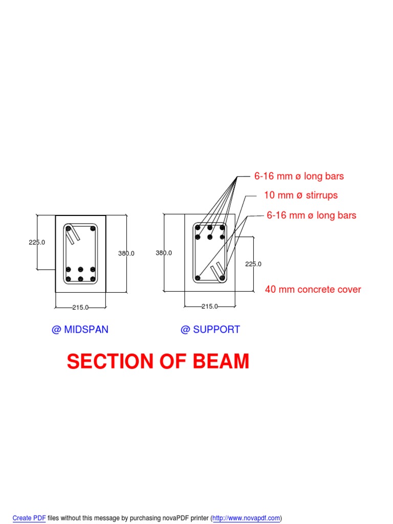 Beam Section Specifications and Details | PDF | Computers