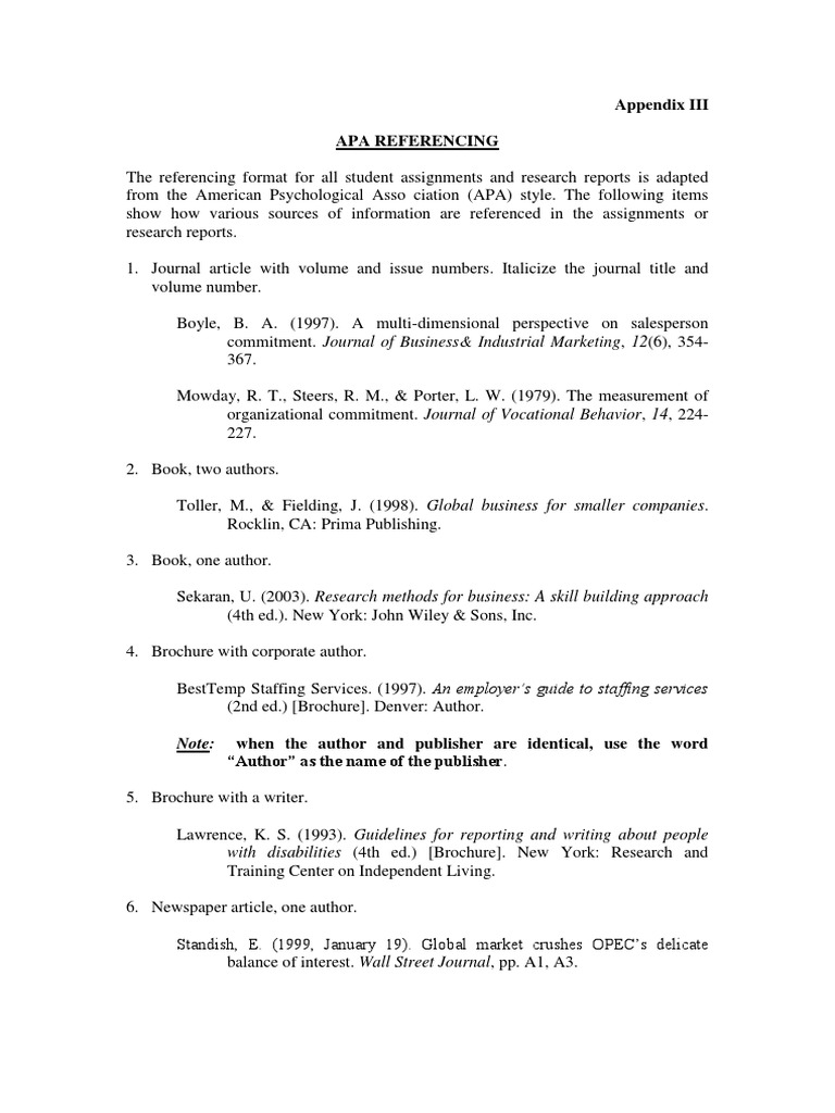 APA FORMAT - References Bibliography-1 | Citation | Thesis