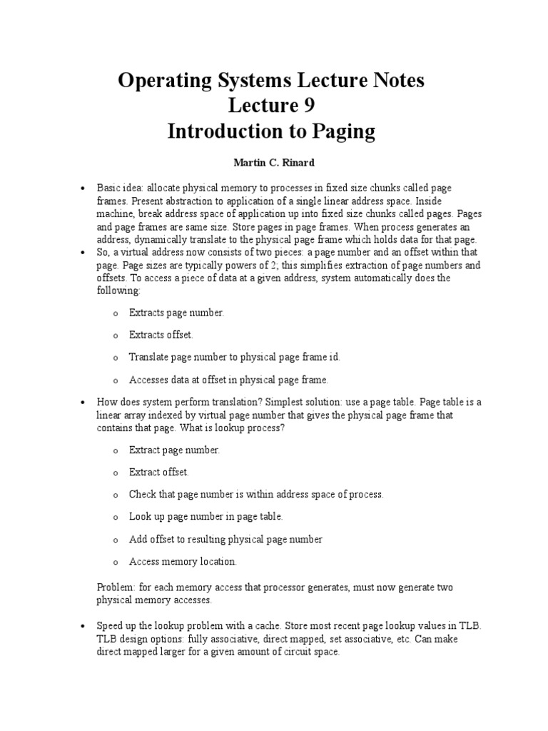 9-Introduction To Paging | PDF | Computer Data Storage | Computer Architecture