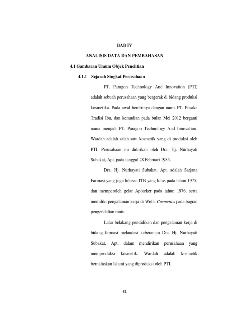 PT Paragon Wardah | PDF