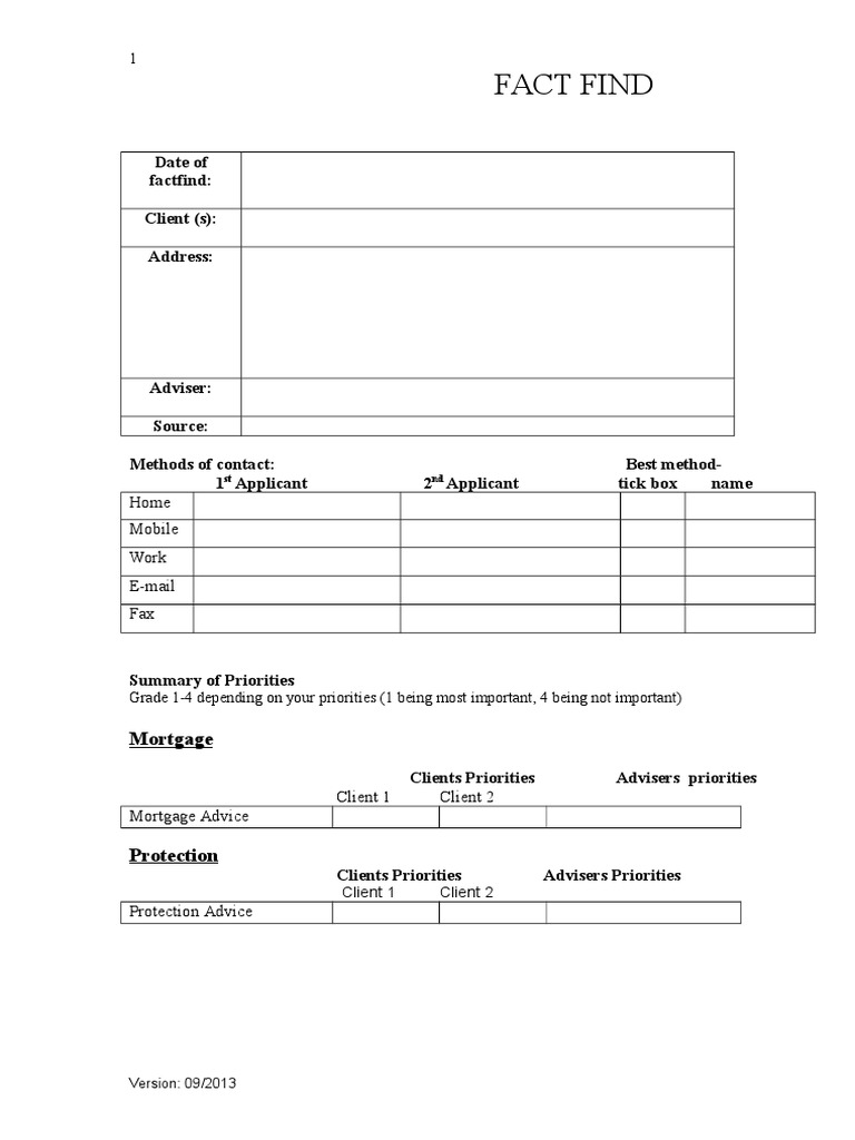 Fact Find 2014 | PDF | Business