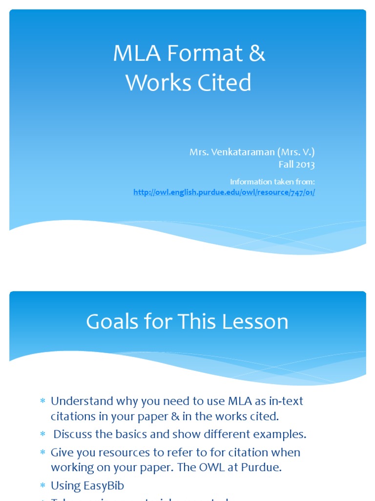 MLA & Works Cited | PDF | Citation | Communication