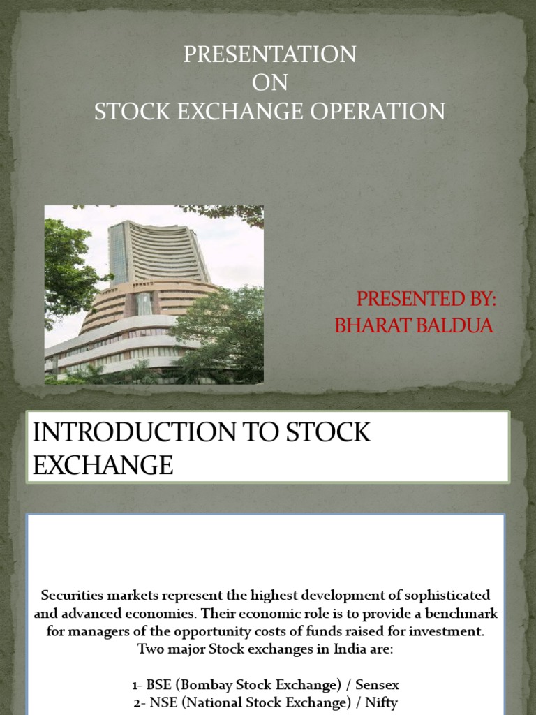 Stock Exchange Operations Overview | PDF | Economies | Corporations