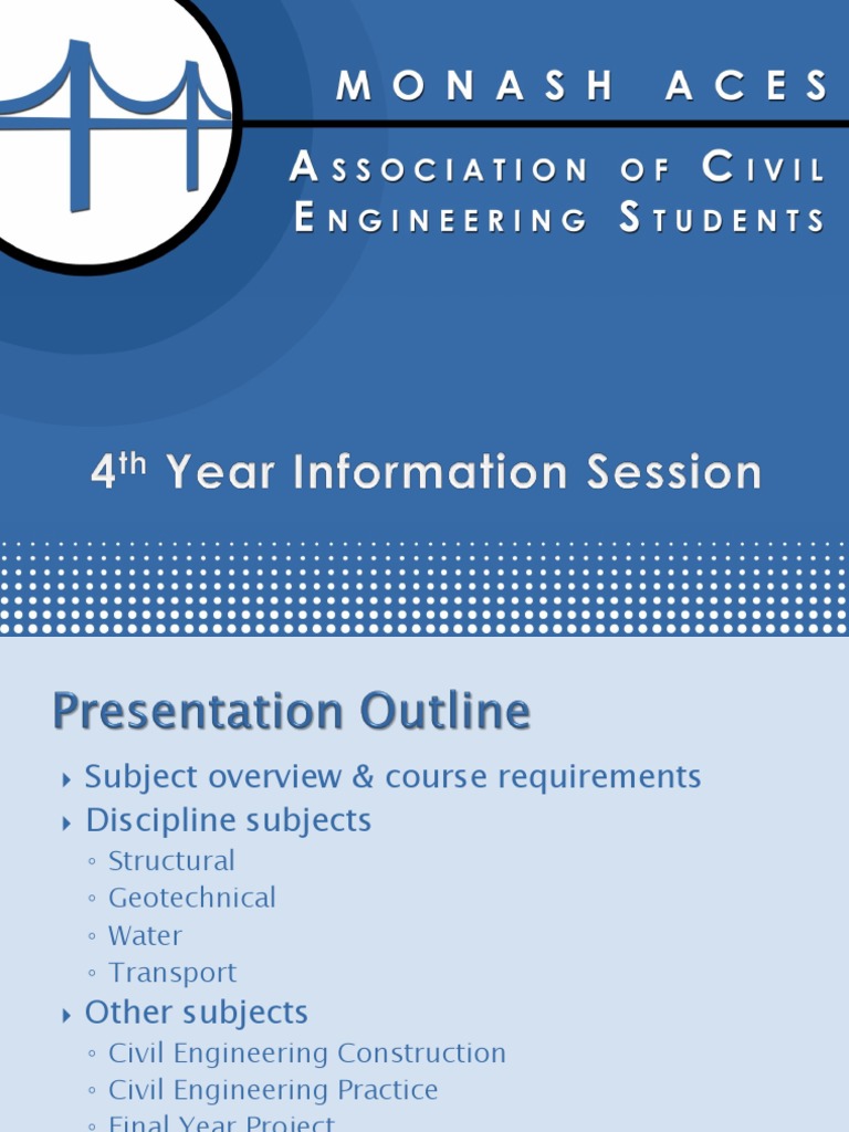 4th Year Information Session Slides | PDF | Geotechnical Engineering ...