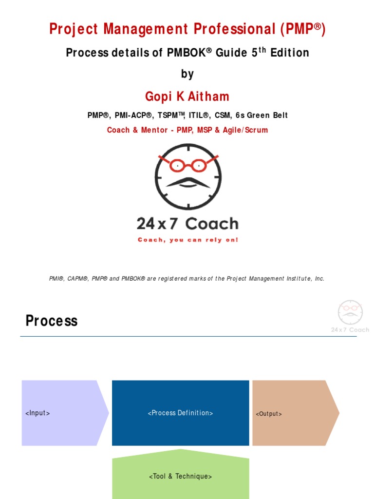 PMP 47processesdetails | PDF | Project Management | Risk Management