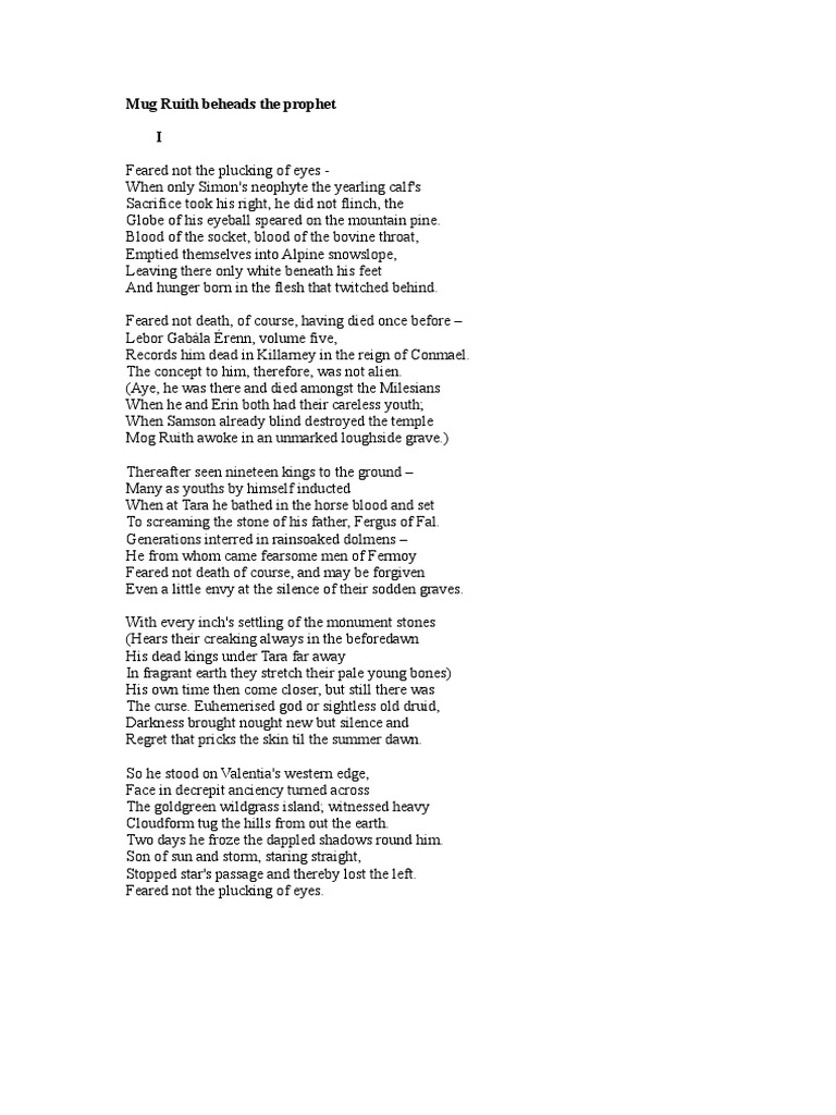 Mug Ruith Beheads The Prophet PDF | PDF | Early Irish Literature ...