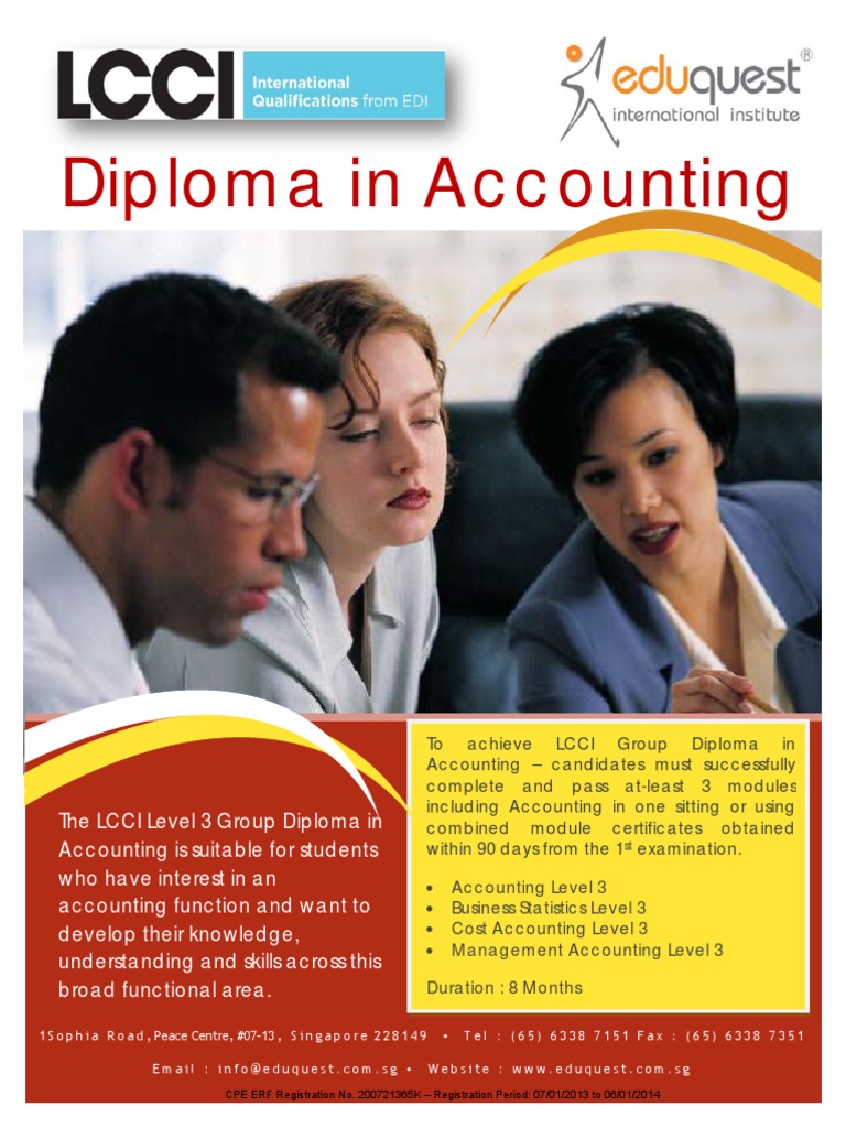 LCCI - Level 3 Diploma in Accounting | PDF | Cost Accounting ...