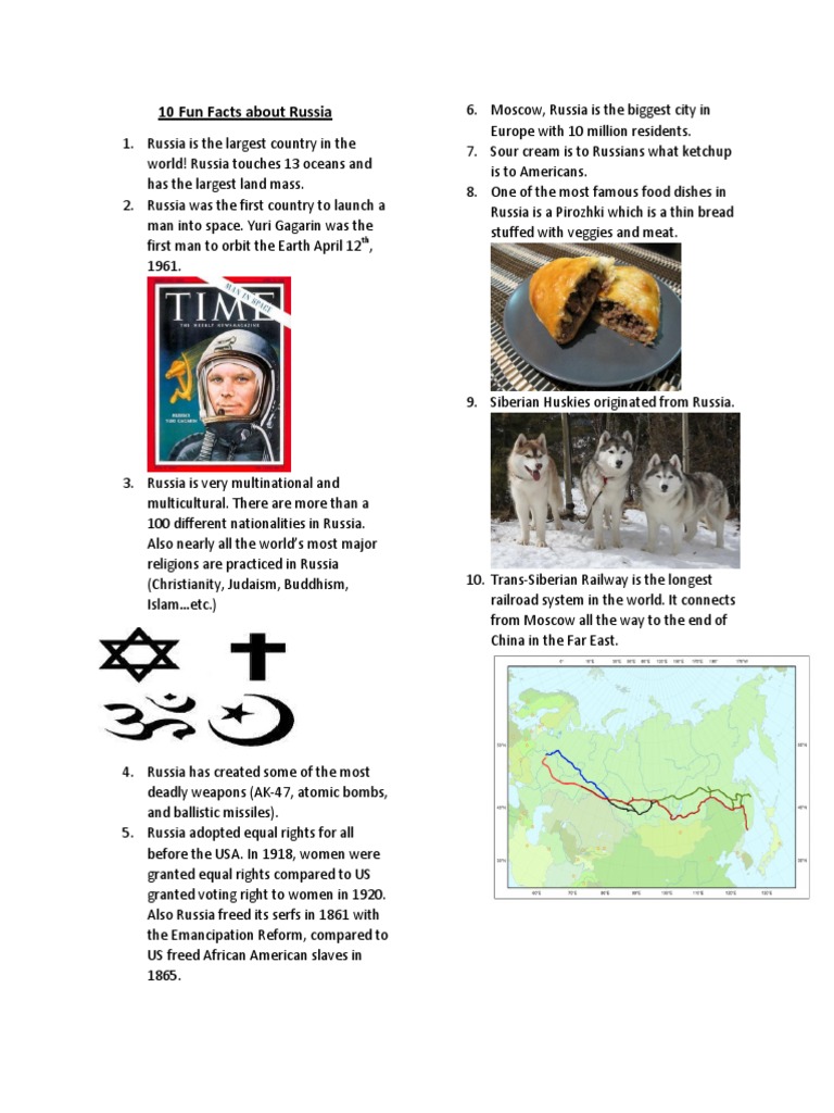 10 Facts Russia | PDF | Politics | Travel