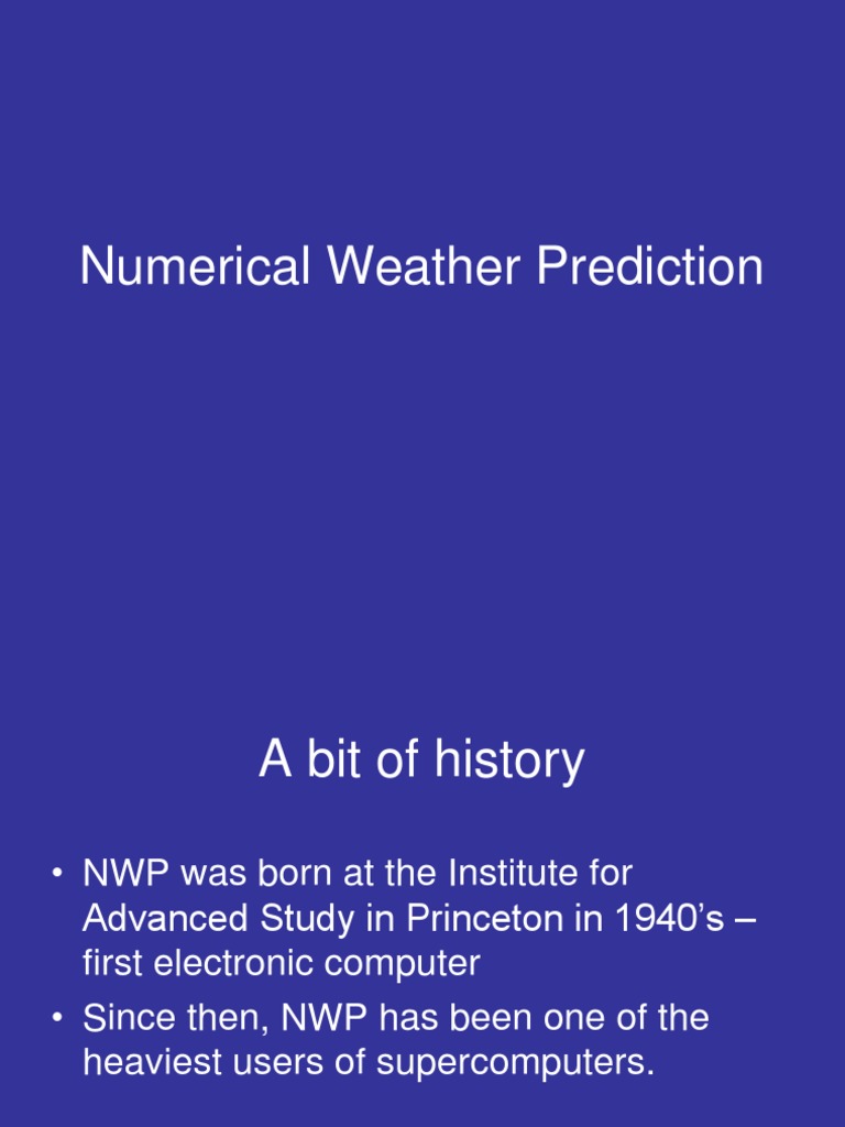 NWP | PDF | Numerical Weather Prediction | Weather Forecasting
