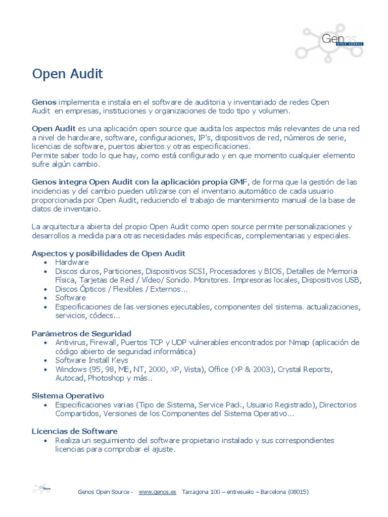 Open Audit PDF | PDF | Windows XP | Red de computadoras