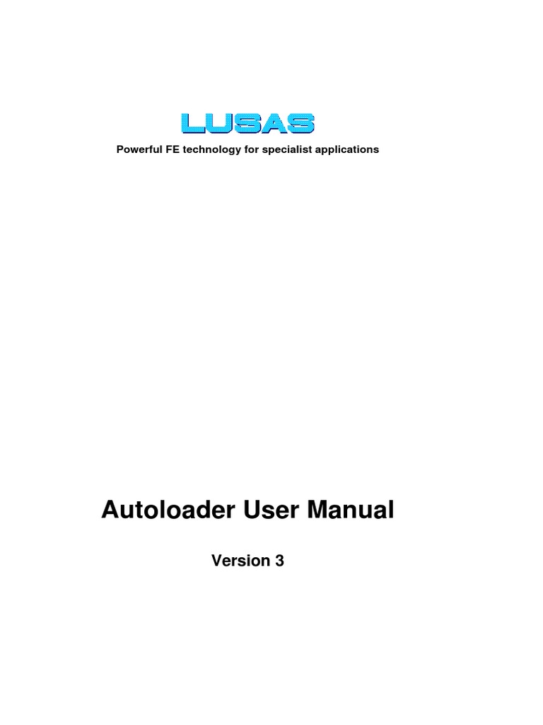 Autoloader User Manual | PDF | Filename | Parameter (Computer Programming)