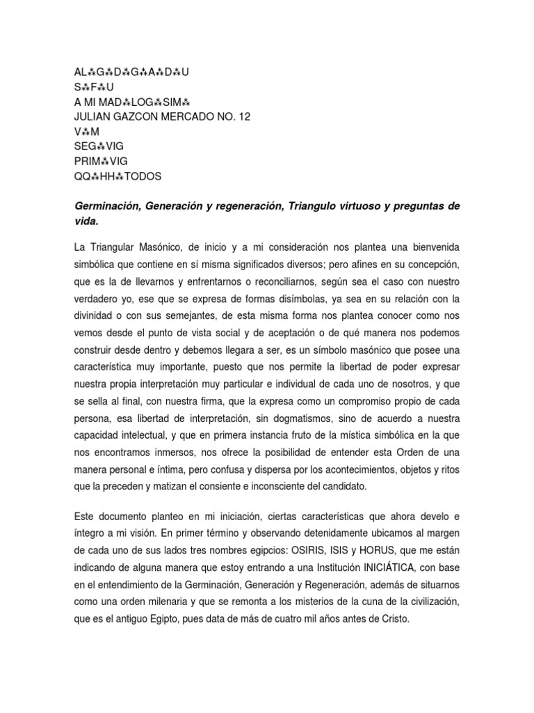 Significado del Triángulo Masónico | PDF | Masonería | Moralidad