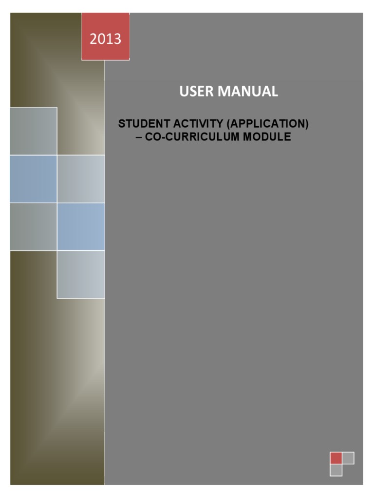 User Manual: Student Activity (Application) - Co-Curriculum Module ...