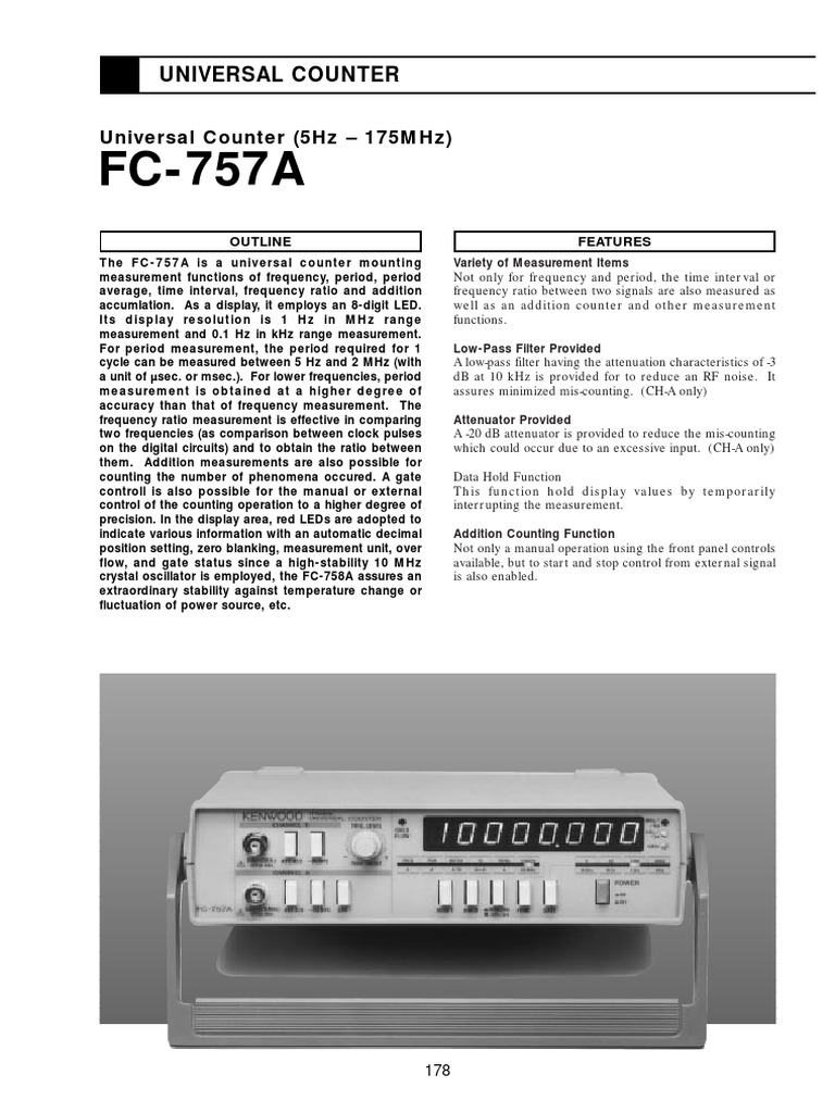 FC 757A Specs | PDF | Hertz | Frequency
