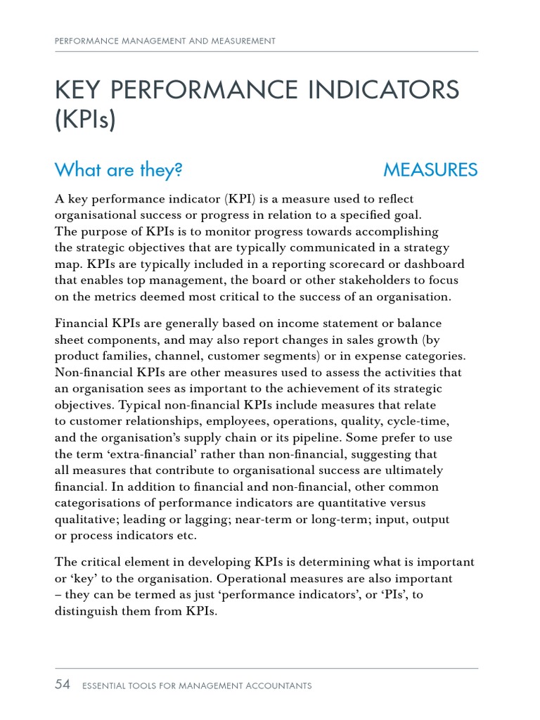 Key Performance Indicators (KPI) | PDF | Performance Indicator ...