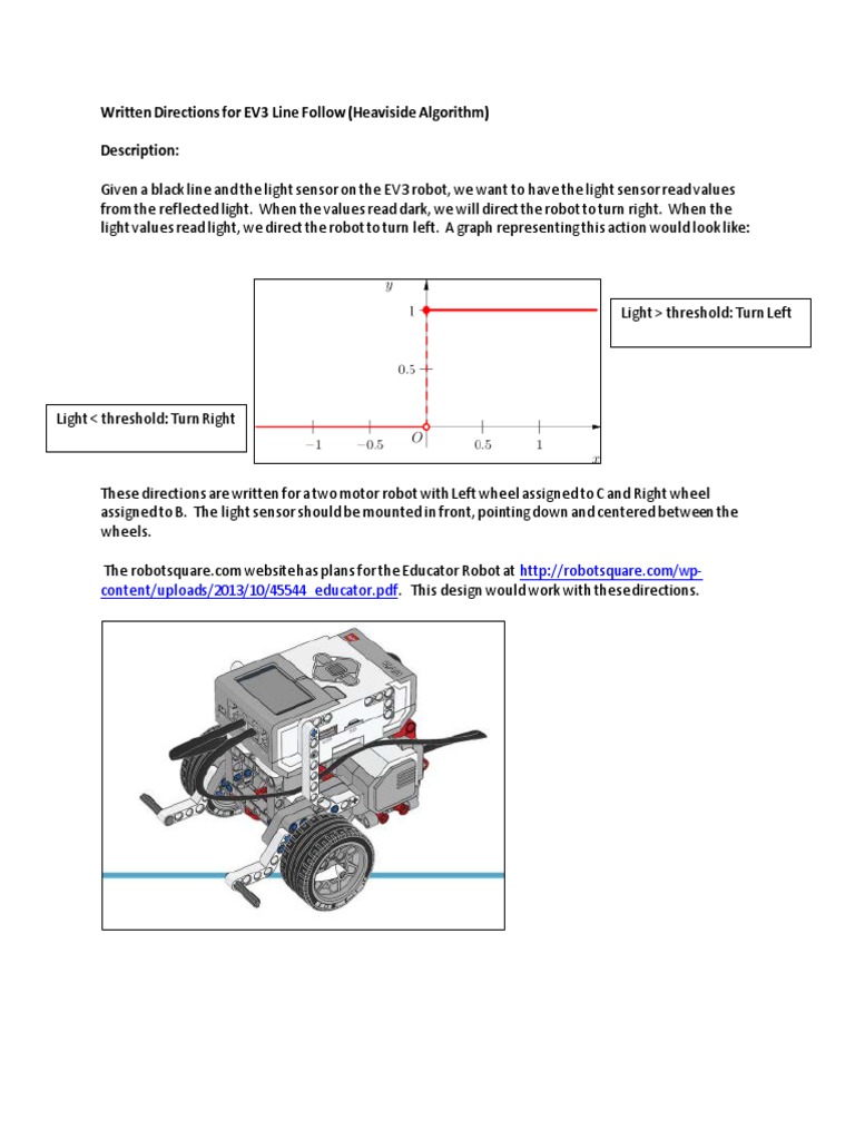 Written Directions For EV3 Line Follow PDF | PDF | Control Flow | Switch