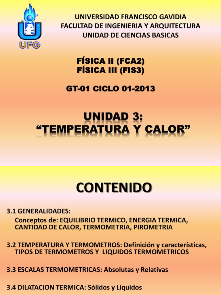 Unidad 3 Calor y Temperatura | PDF | Conduccion termica | Calor